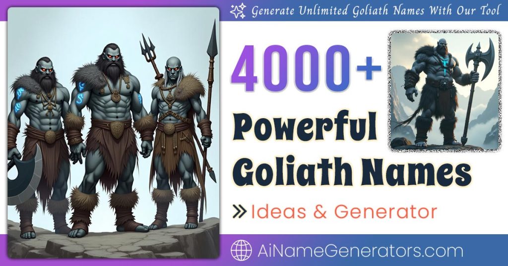 Goliath Name Generator & 300 Names List With Meanings